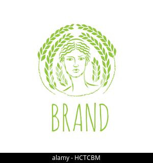 Demeter agriculture logo design in the circle, modern farm logo vector ...