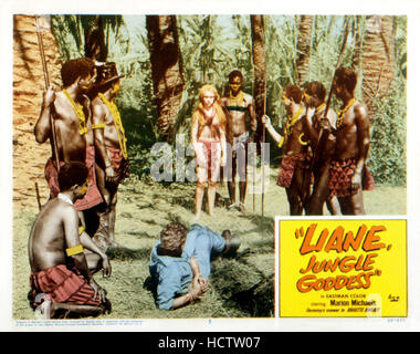 LIANE, JUNGLE GODDESS, Hardy Kruger, carrying Marion Michael, 1956, US ...