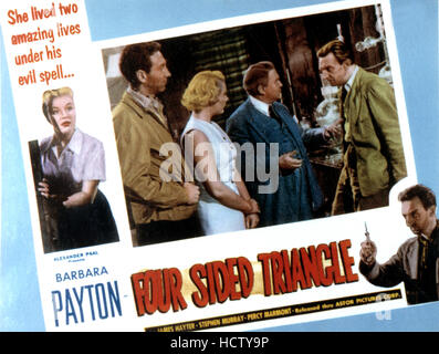 FOUR SIDED TRIANGLE, John Van Eyssen, Barbara Payton, 1953 Stock Photo ...