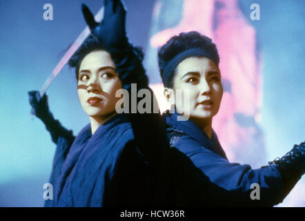 THE HEROIC TRIO, from left: Anita Mui, Michelle Yeoh, Maggie Cheung ...