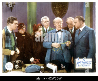 JIM HANVEY DETECTIVE, Lucie Kaye, Tom Brown, Guy Kibbee, 1937 Stock ...
