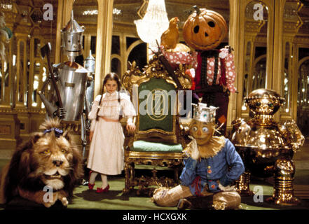 RETURN TO OZ, l-r: Cowardly Lion, Tik-Tok, Scarecrow, Billina, Fairuza ...