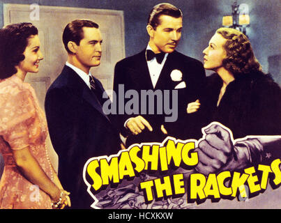 SMASHING THE RACKETS, l-r: Chester Morris, Frances Mercer on lobbycard ...