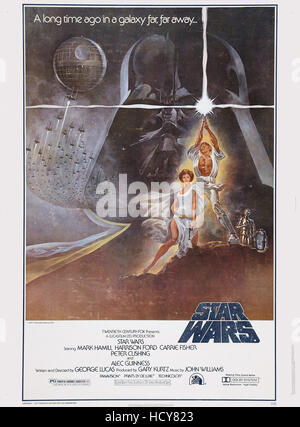 STAR WARS, (aka STAR WARS: EPISODE IV - A NEW HOPE), from left: Peter Cushing, Alec Guinness ...