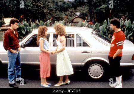 THREE FOR THE ROAD, Charlie Sheen, Alan Ruck, Keri Green, Blair Tefkin ...