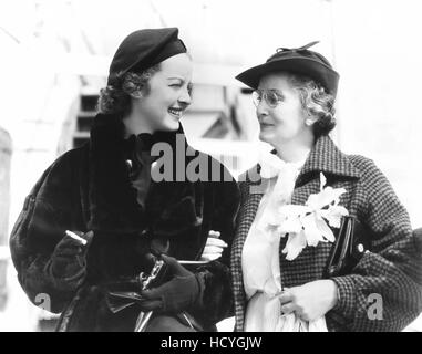 Bette Davis, left, and her mother, Ruth Davis, arriving in Los Angeles ...