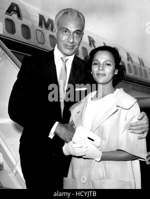 Dorothy Dandridge with husband, Jack Denison outside Greek Orthodox ...