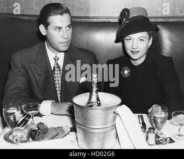 Anne Baxter, right, and her first husband, actor John Hodiak, at La Rue ...