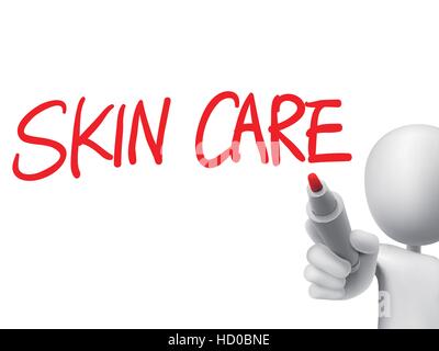 skin care words written by 3d hand over white background Stock Vector ...