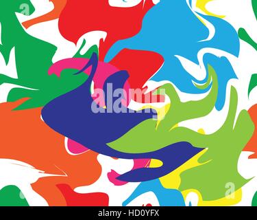 Fantasy rainbow background. Wavy pattern. Holographic illustration in ...