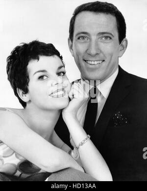 From left, Andy Williams, Claudine Longet, attorney Ron Austin, leaving ...