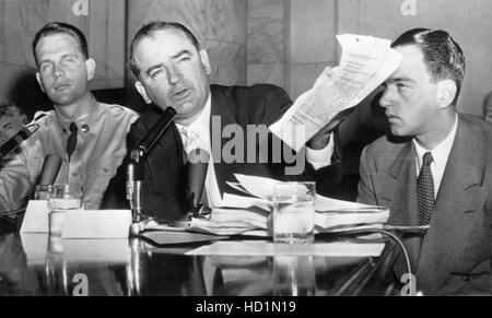 David Schine (left), Roy Cohn, and Senator Joseph McCarthy (right) in ...