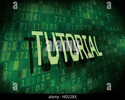 tutorial word isolated on internet digital background Stock Vector ...