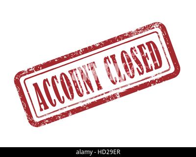 stamp account closed in red over white background Stock Vector Image ...