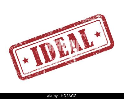 stamp ideal in red over white background Stock Vector Image & Art - Alamy