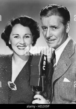 BENITA HUME and husband, RONALD COLMAN, performing their radio show ...