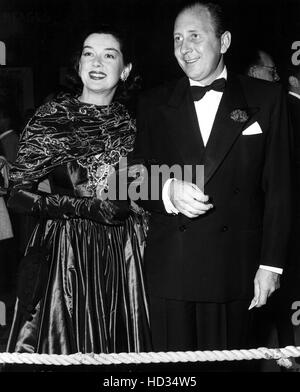 ROSALIND RUSSELL and her husband, Fred Brisson, 1947 Stock Photo - Alamy
