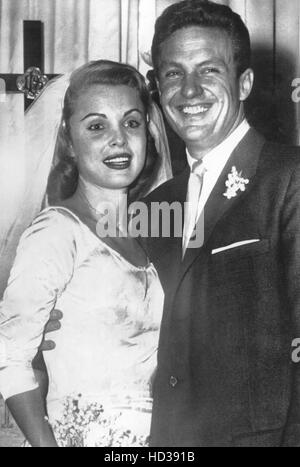 ROBERT STACK, with wife Rosemarie Bowe at home Stock Photo - Alamy