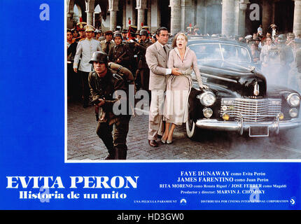 EVITA PERON, (from left): James Farentino, Faye Dunaway, 1981. © Zephyr ...