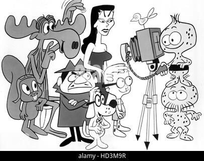 THE BULLWINKLE SHOW, Rocket J. Squirrel, Bullwinkle Moose, Natasha ...