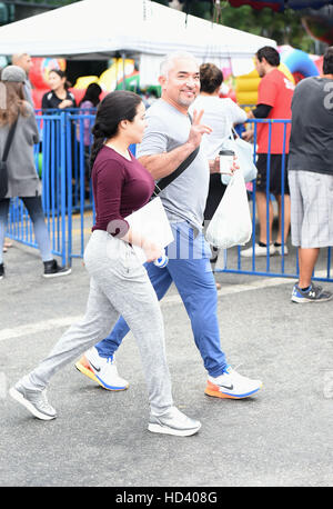 Cesar Millan and Jahira Dar go to the Farmers Market Featuring: Cesar ...