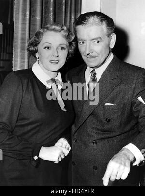 BENITA HUME and husband, RONALD COLMAN, performing their radio show ...