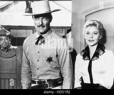 LAWMAN, John Russell, Peggie Castle, Peter Brown, 1958-1962 Stock Photo - Alamy