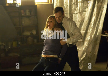 DEXTER, (from left): Julia Stiles, Jonny Lee Miller, Michael C. Hall ...