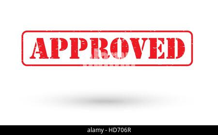 Red approved stamp sign with grunge vintage style vector illustration ...