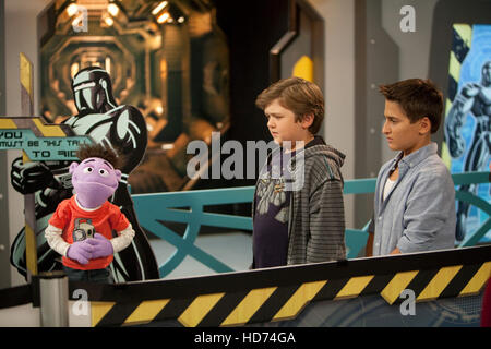 CRASH & BERNSTEIN, (from left): Cole Jensen, Crash, Landry Bender ...