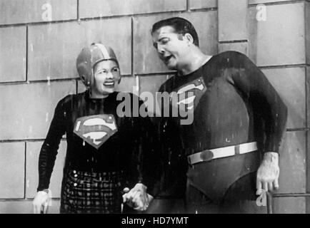 I LOVE LUCY, (from left): George Reeves, Lucille Ball, 'Lucy and ...