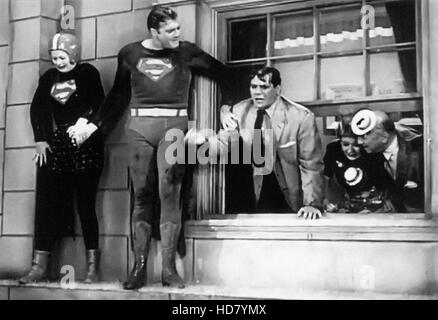 I LOVE LUCY, (from left): Lucille Ball, George Reeves, 'Lucy and ...