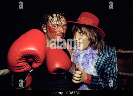THE MIGHTY BOOSH, (from left): Julian Barret, Killeroo (the kangaroo ...