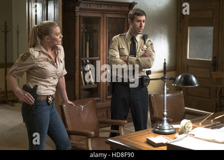 LONGMIRE, (from left): Katee Sackhoff, Robert Taylor, Zahn McClarnon ...