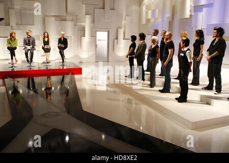 SHEAR GENIUS, (from left): judges Jaclyn Smith, Kim Vo, Linda Wells ...