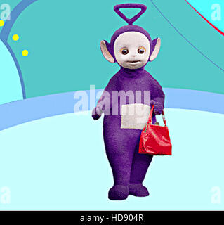 TELETUBBIES, Tinky Winky with handbag, 1996. (c)Ragdoll Ltd. Courtesy ...
