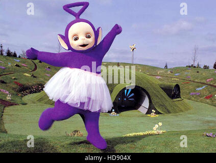 TELETUBBIES, Tinky Winky with handbag, 1996. (c)Ragdoll Ltd. Courtesy ...