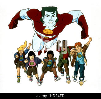 CAPTAIN PLANET AND THE PLANETEERS, from left: Hoggish Greedly, Captain ...