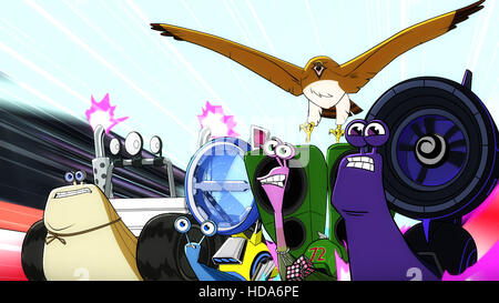 TURBO, from left: White Shadow (voice: Michael Bell), Smoove Move ...