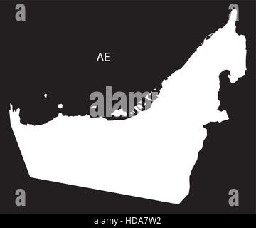 United Arab Emirates Map with states and modern round shapes Stock ...