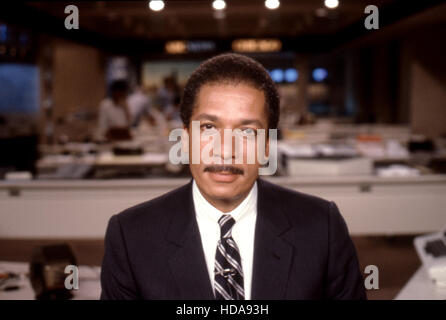 ABC EVENING NEWS, Max Robinson, Chicago news anchorman, April 1980. (c ...