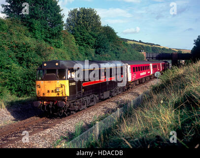 A pair of class 31 diesel locomotives owned by Fragonset Railways ...