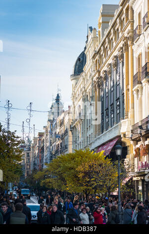 A busy street Madrid, Spain Stock Photo - Alamy