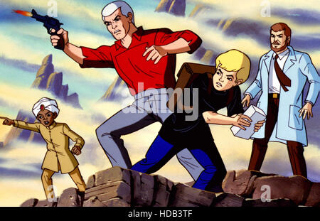 JONNY'S GOLDEN QUEST, Hadji, Jonny Quest, Race Bannon, Bandit, 1993 ...