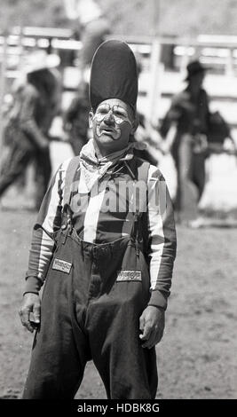 Vertical photo. Rodeo Clown Springville Rodeo Black and White Tri-X ...