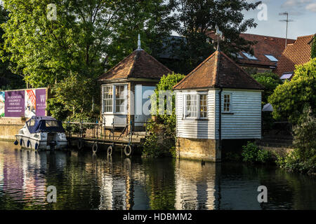 Gazebos on the The River Lee (Lea) at Ware Stock Photo - Alamy