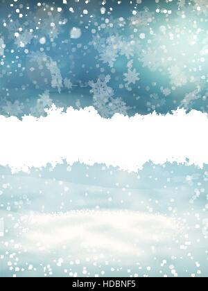 Snow background. Christmas snowstorm landscape. Winter Snowfall Stock ...