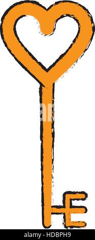 cartoon heart shaped key Stock Vector Image & Art - Alamy