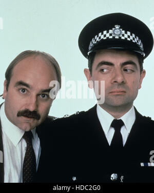 THE THIN BLUE LINE, from left: Rowan Atkinson, Serena Evans, 1995-1996 ...