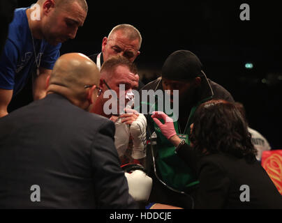 Luke Blackledge is tended to by medics after being knocked down by ...